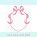 Bow Monogram Frame, Machine Embroidery Design, Long Tail Bow Frame ...