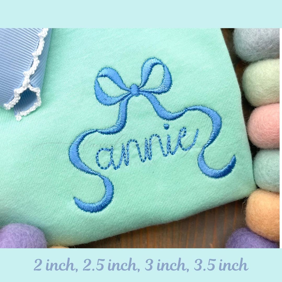 Satin Bow Embroidery, Machine Embroidery Design, Mini Satin Stitch Bow ...