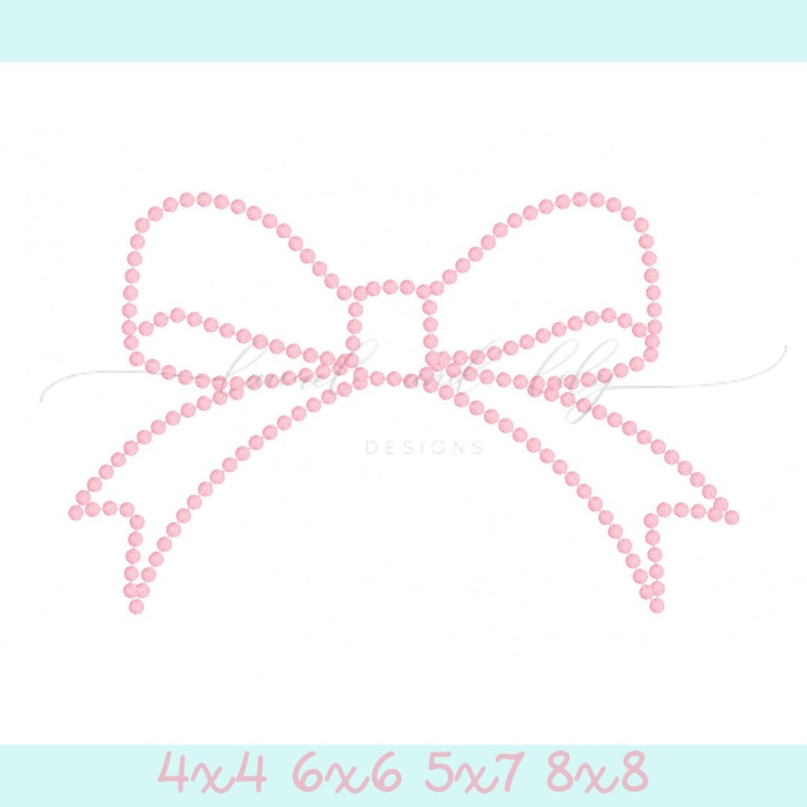 Bow Embroidery Design, Machine Embroidery Design, French Knot Bow ...