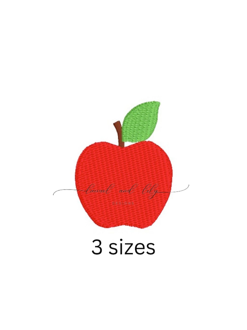 Mini Apple Embroidery Design, Apple Mini Fill, Machine Embroidery ...