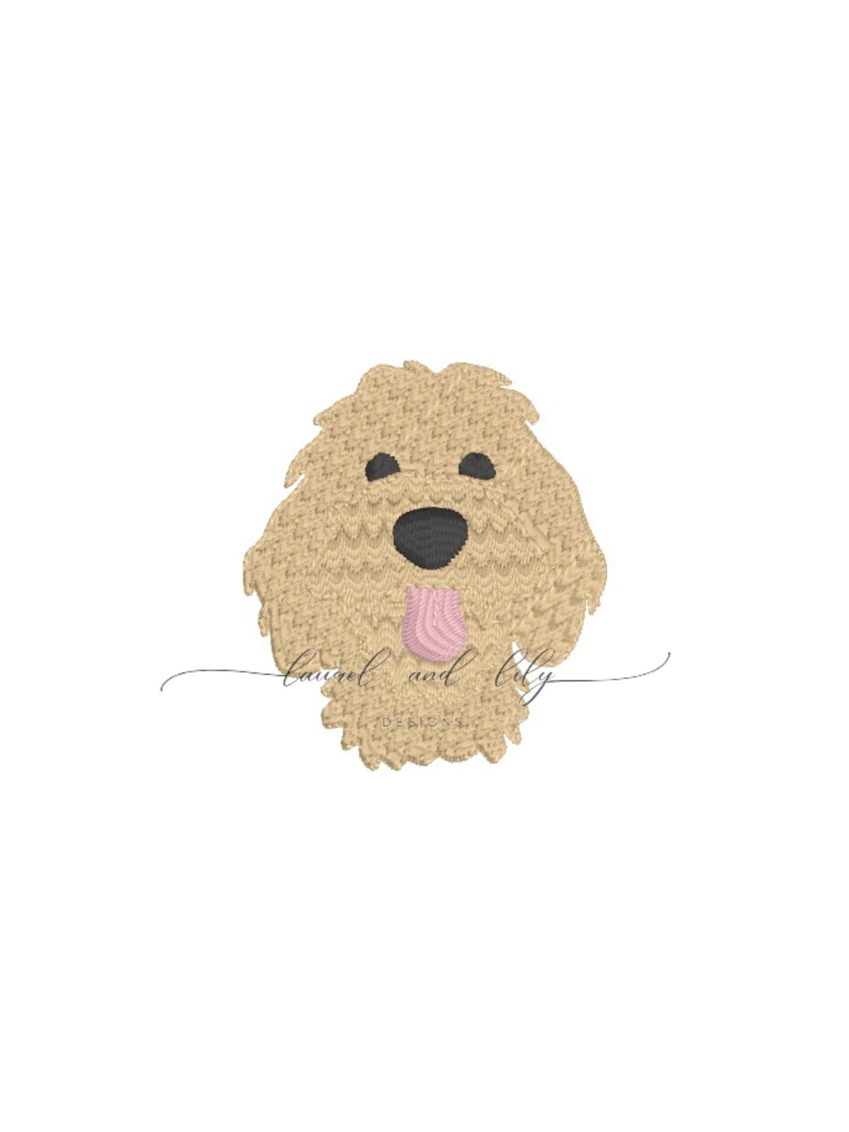 Goldendoodle Embroidery Design, Mini Fill Goldendoodle, Dog Mini Design ...