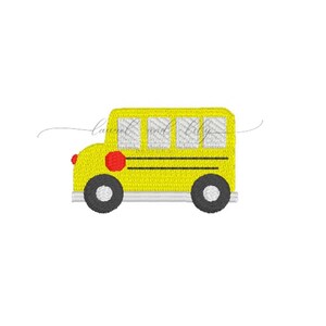 Mini School Bus, Machine Embroidery Design, Bus Mini Fill, Mini Fill ...