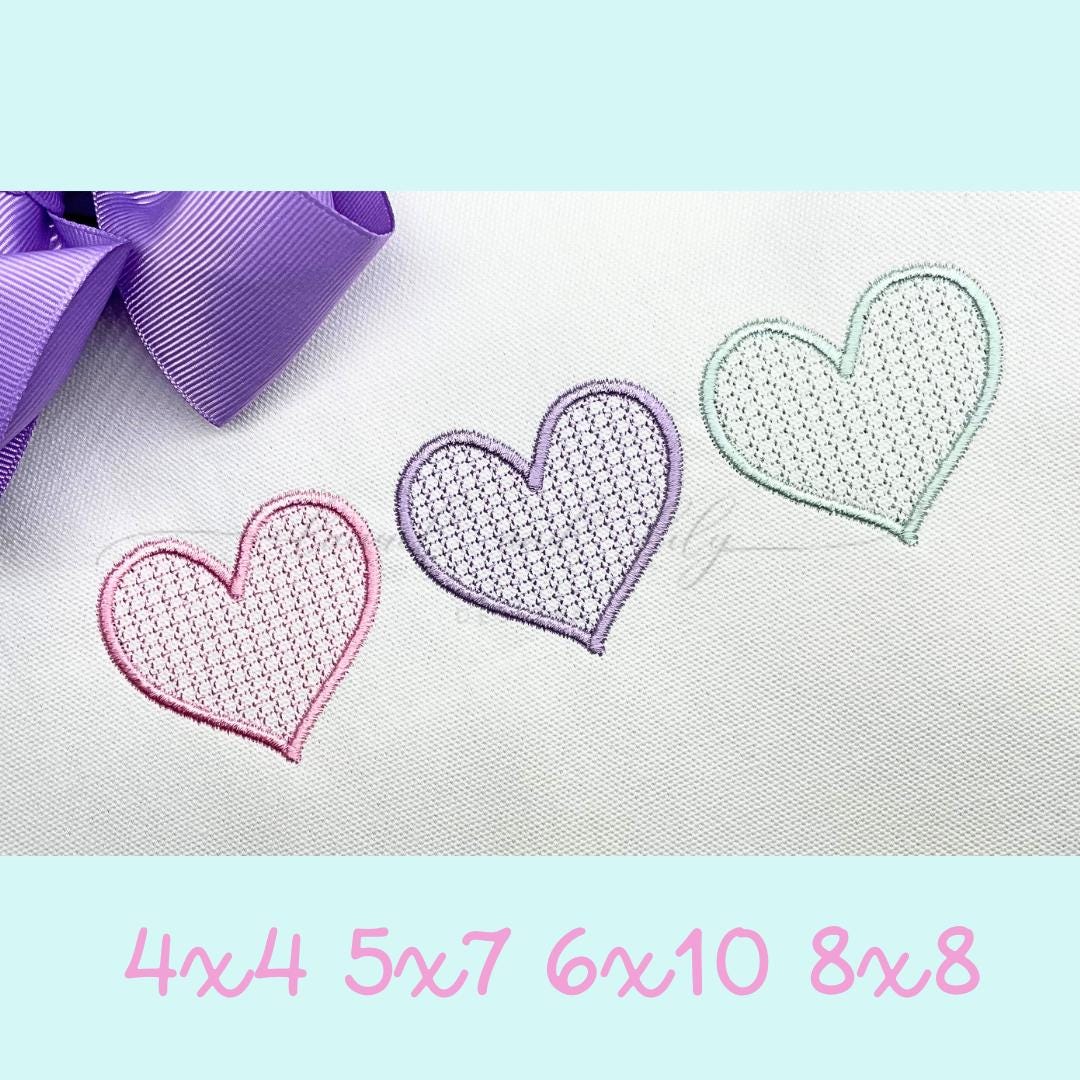 Heart Trio Embroidery, Valentine Embroidery, Machine Embroidery Design ...
