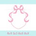 Bow Monogram Frame, Machine Embroidery Design, Long Tail Bow Frame ...