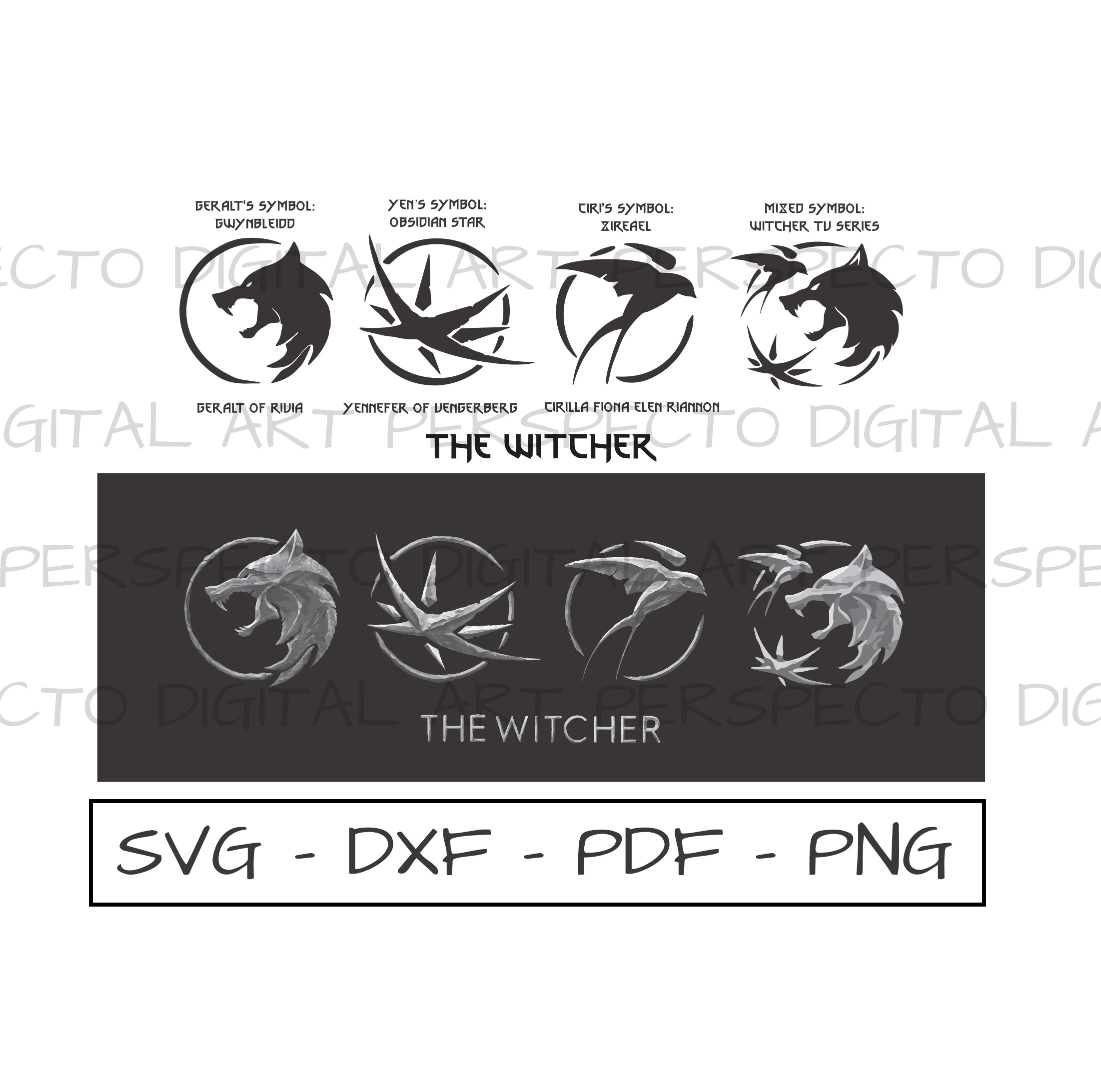 The Witcher Logo Vector Svg, Witcher Metallic Grey Colored Logo, Geralt ...