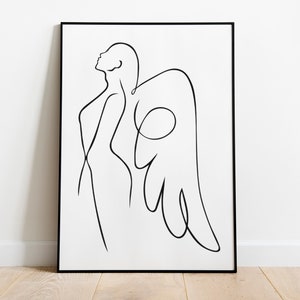 Angel Line Art Svg, Angel Outline Drawing, Angel Vector Svg Clip Art ...