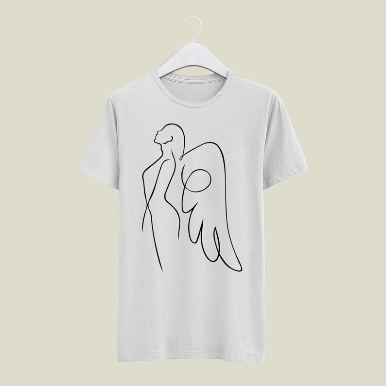 Angel Line Art Svg, Angel Outline Drawing, Angel Vector Svg Clip Art ...