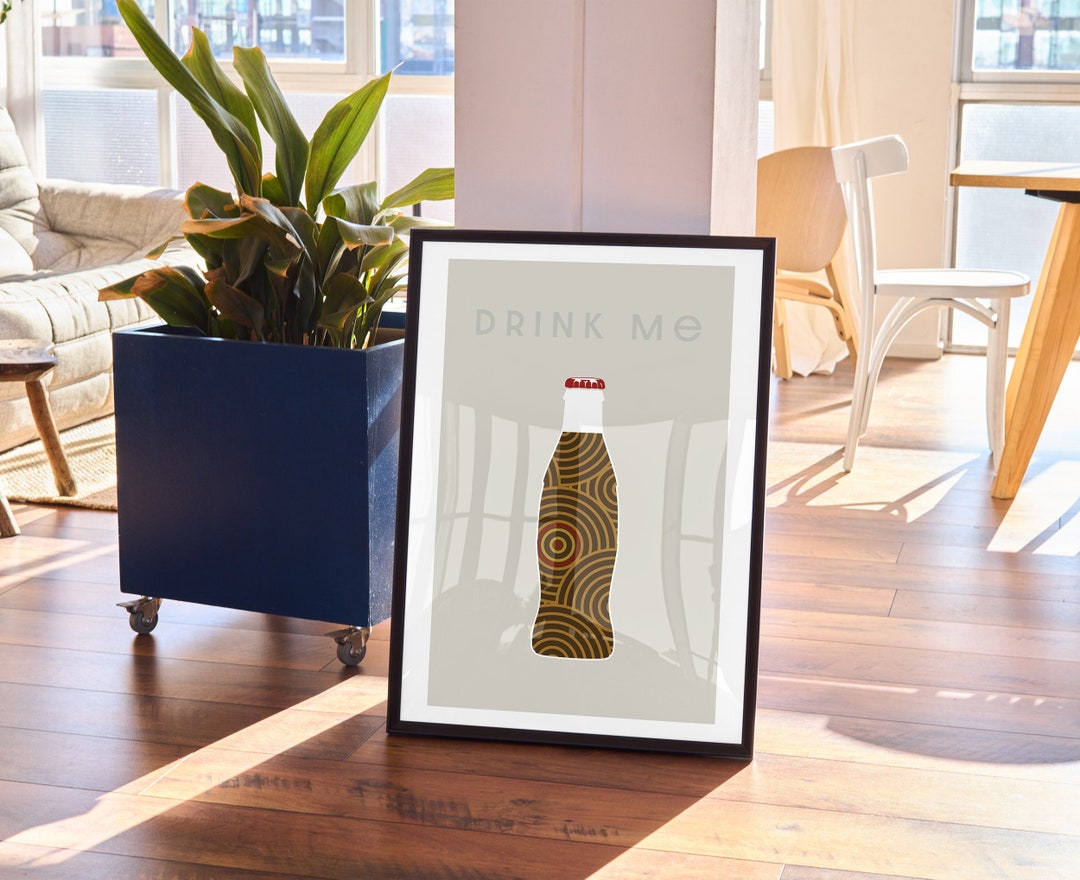 Coca Cola Soda Bottle Poster Print Coca Cola Illustration Graphic Style ...