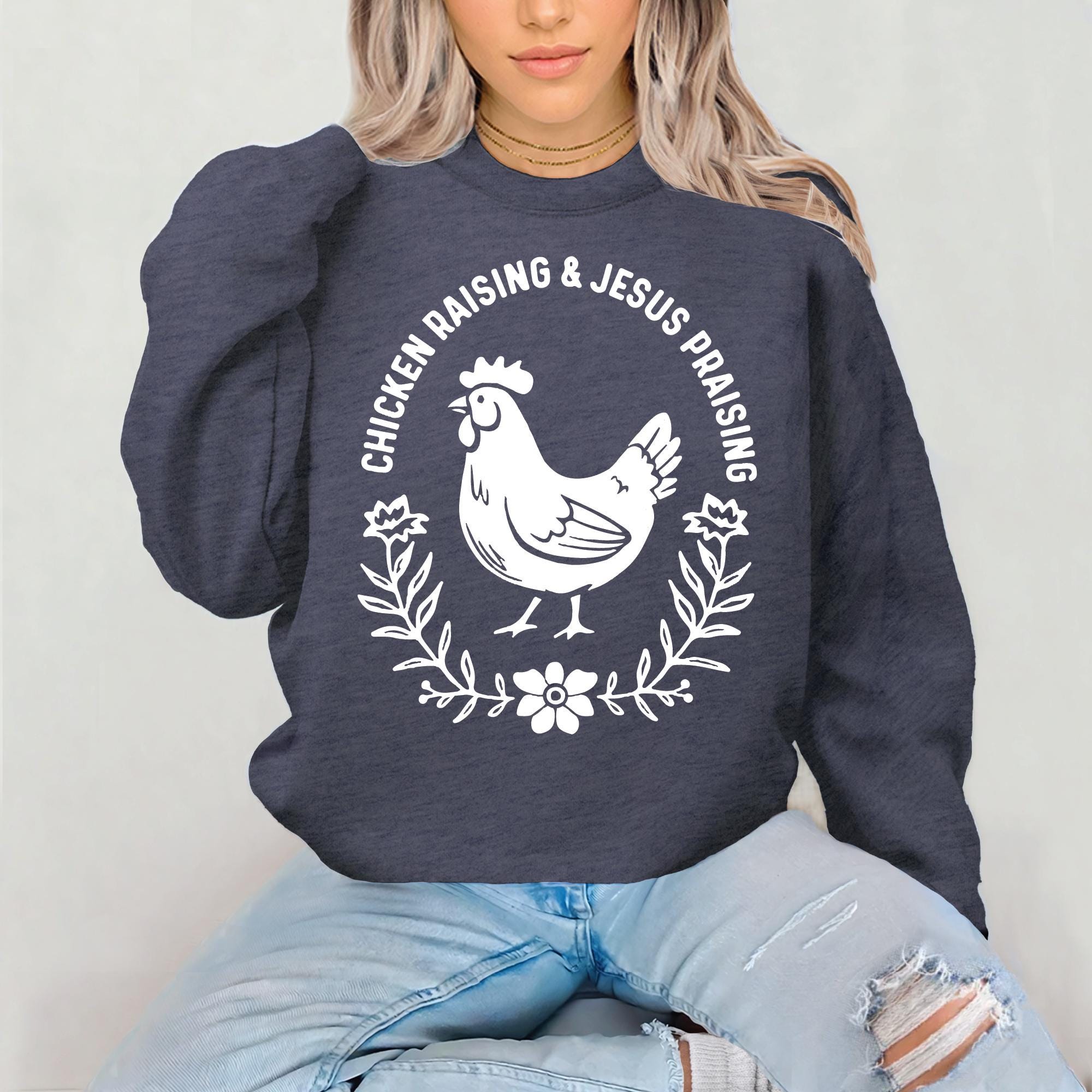 Chicken Raising & Jesus Praising PNG, Christian Farm Life Sublimation ...