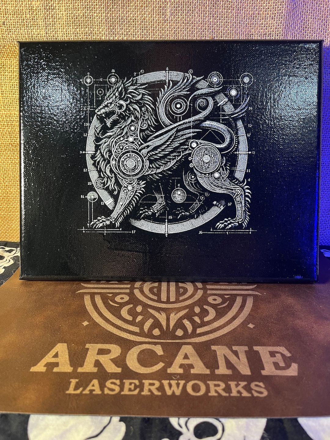 Gryffin Cryptid Beastiary Anatomy on Canvas Laser Engraved 8x10 - Etsy