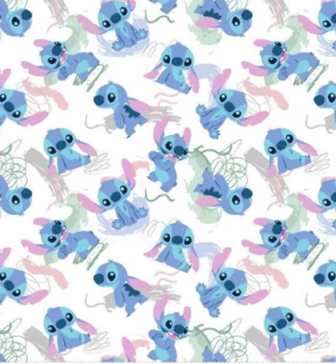 Disney Stitch Scribble Play Cotton Fabric 100% Cotton Sold by Half Yard - Etsy