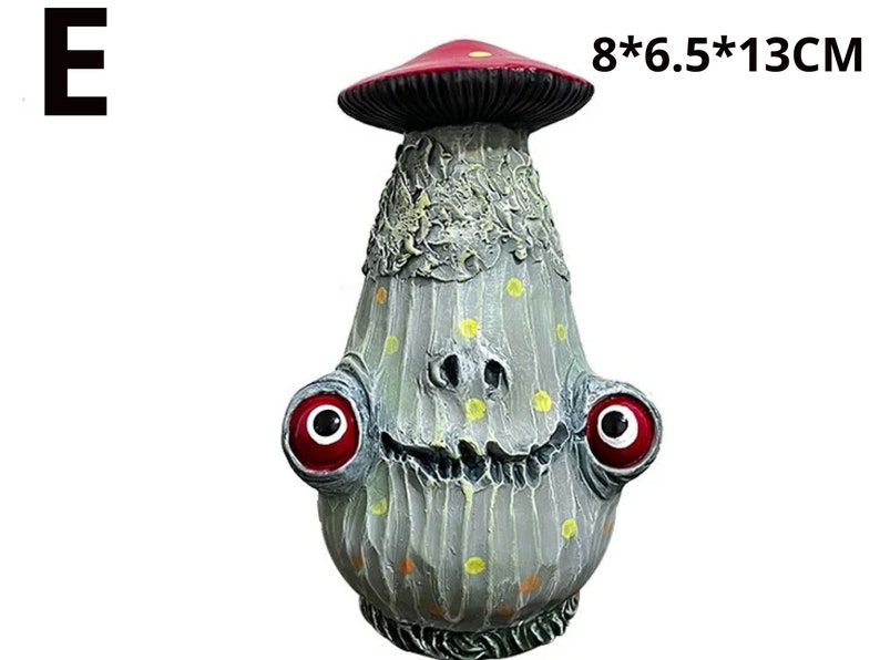 Skull Mushroom Sculpture Monster Resin Crafts Home Garden Decorations ...