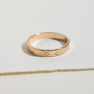 Luxe Sunshine Ring 3mm 14k Yellow Gold, Sun Ring, Symbolic Ring ...