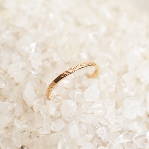 Handmade 14k Gold Sunshine Ring: 2mm Sunburst Wedding Band - Etsy