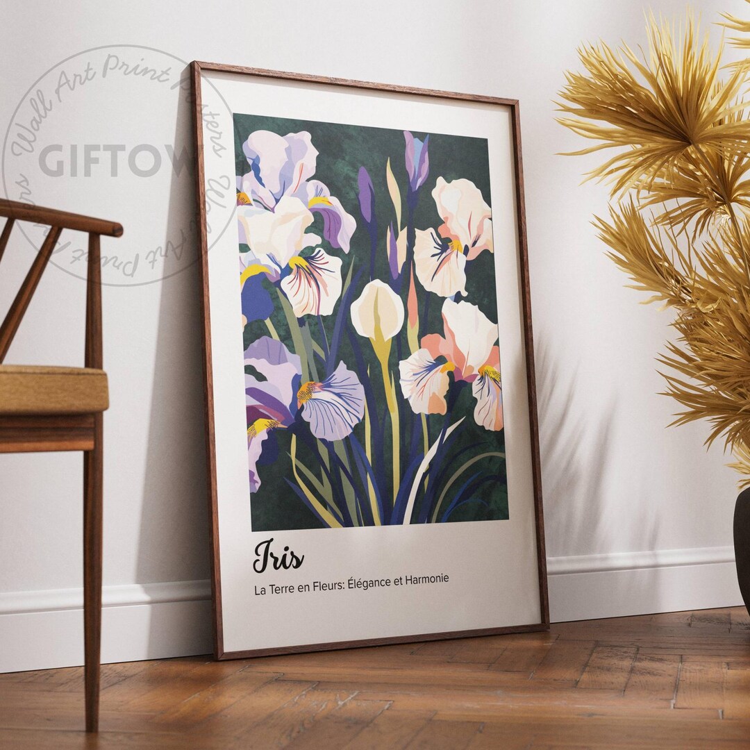 Birth Month Prints, Birth Flower Wall Art Decor, Birth Flower Digital ...