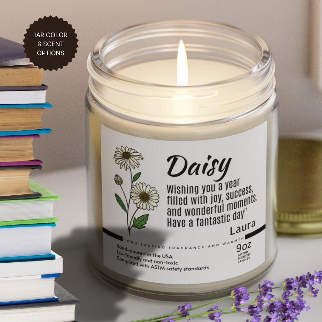 Birth Flower Candles, Personalized Birth Month Candles, April Birthday ...