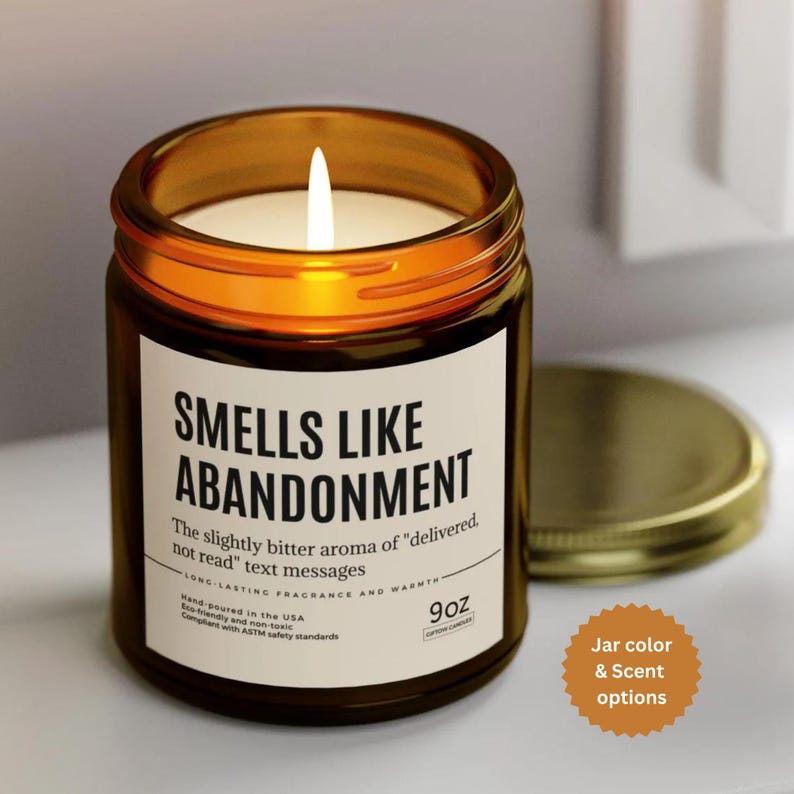Smells Like Abandonment Candle, Coworker Candle, Retirement Candle ...