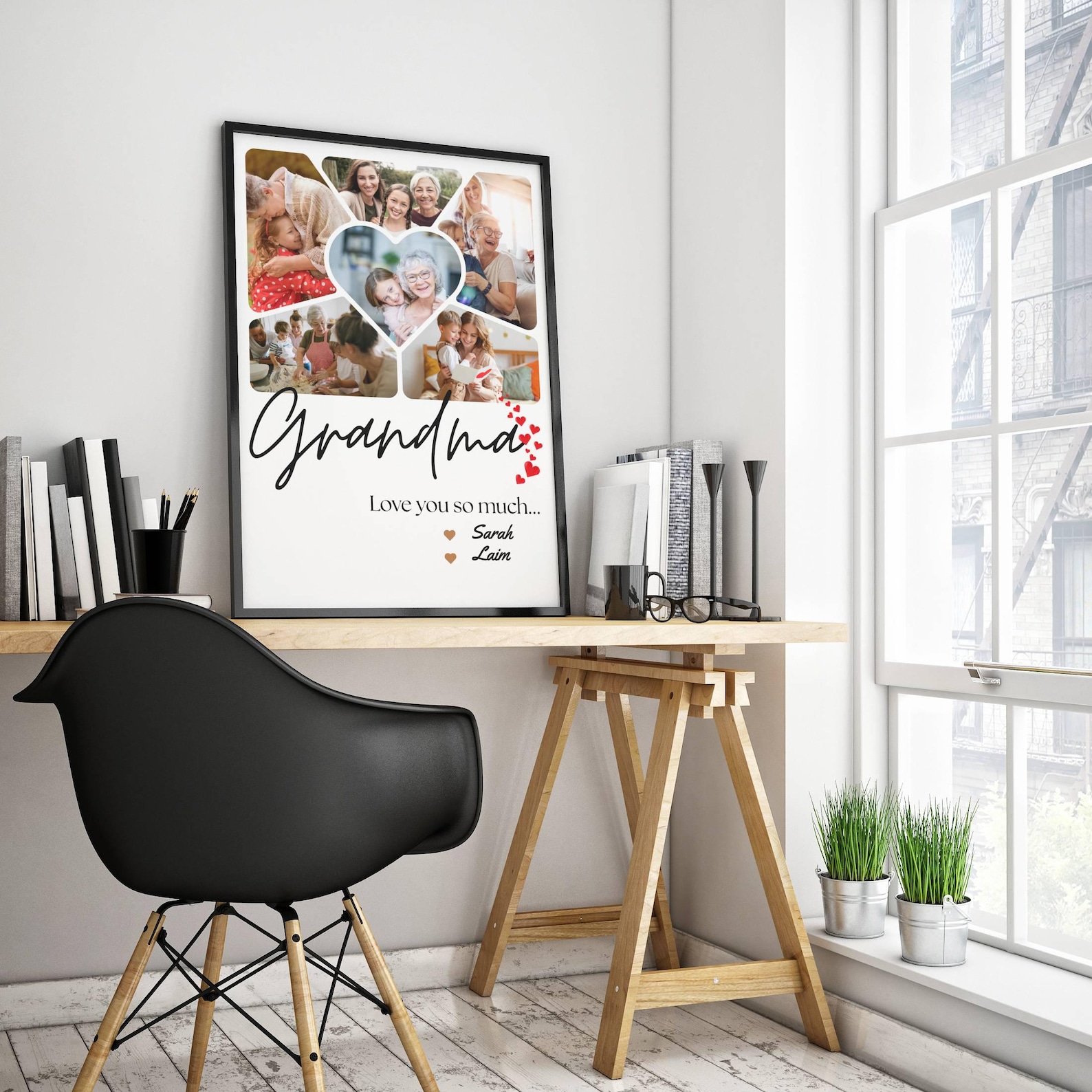 Personalized Grandma Photo Collage Gift: DIY Mother's Day Template ...