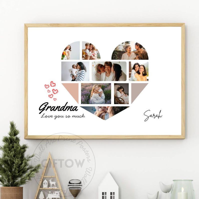 Grandma Photo Collage, Personalized Best Mothers's Day Gift, DIY Moms ...