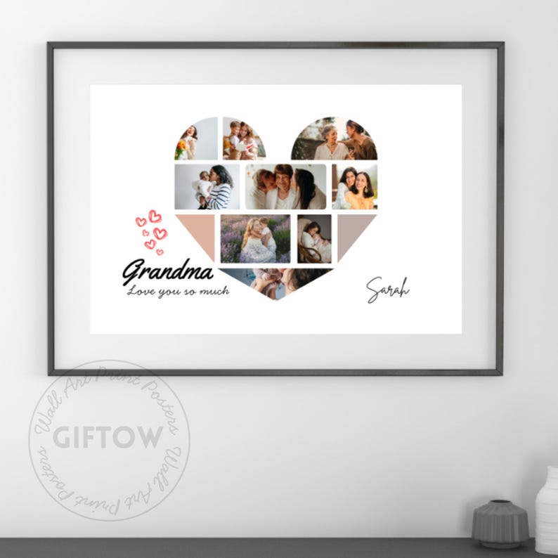 Grandma Photo Collage, Personalized Best Mothers's Day Gift, DIY Moms ...