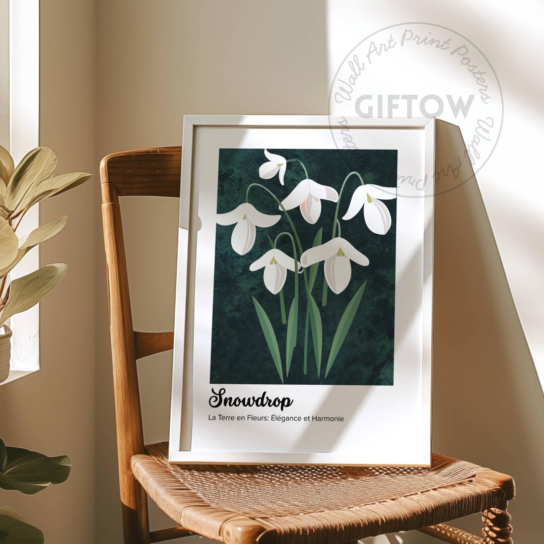 Birth Month Prints, Birth Flower Wall Art Decor, Birth Flower Digital ...