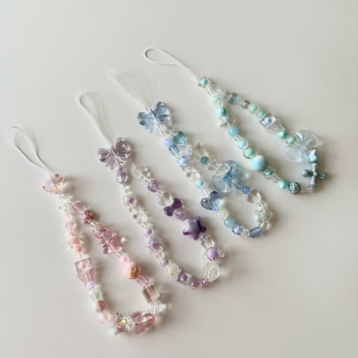 Cute Colourful Phone Straps, Wrist Strap, Handmade Phone Chain, Acrylic ...