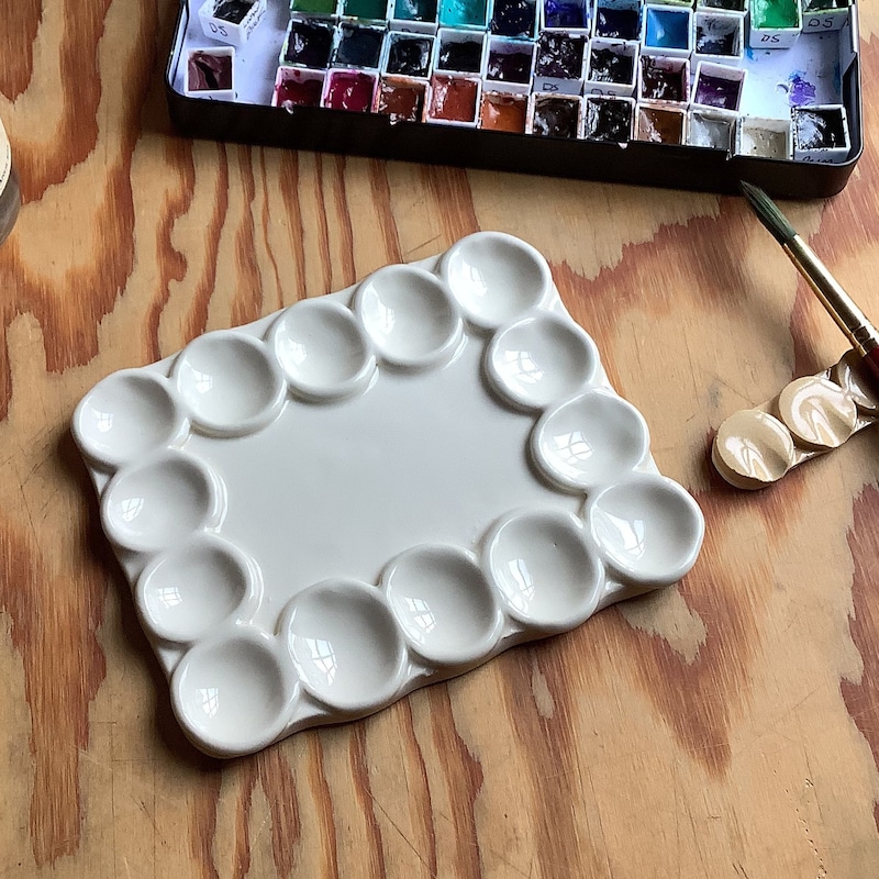 Ceramic Watercolor Palette - Etsy