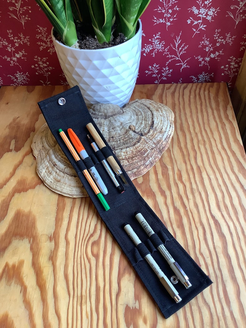 Small Attachable Art Supply Flap. Attach to Any Sketchbook for Portable Art Magic. Pencil Case ...