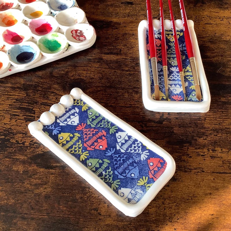Ceramic Brush Holder - Etsy