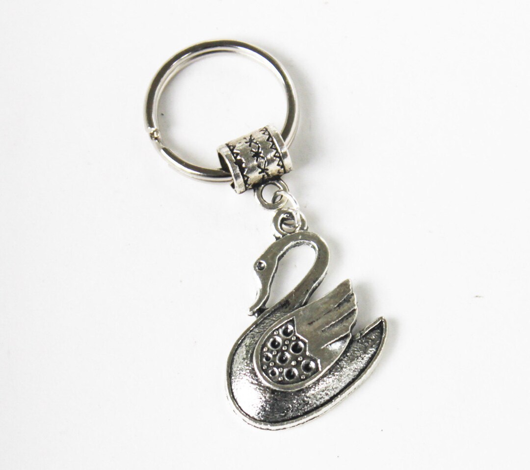 Silver SWAN Key Chain Key Ring Key Holder Key Fob Kc-anm104/am - Etsy