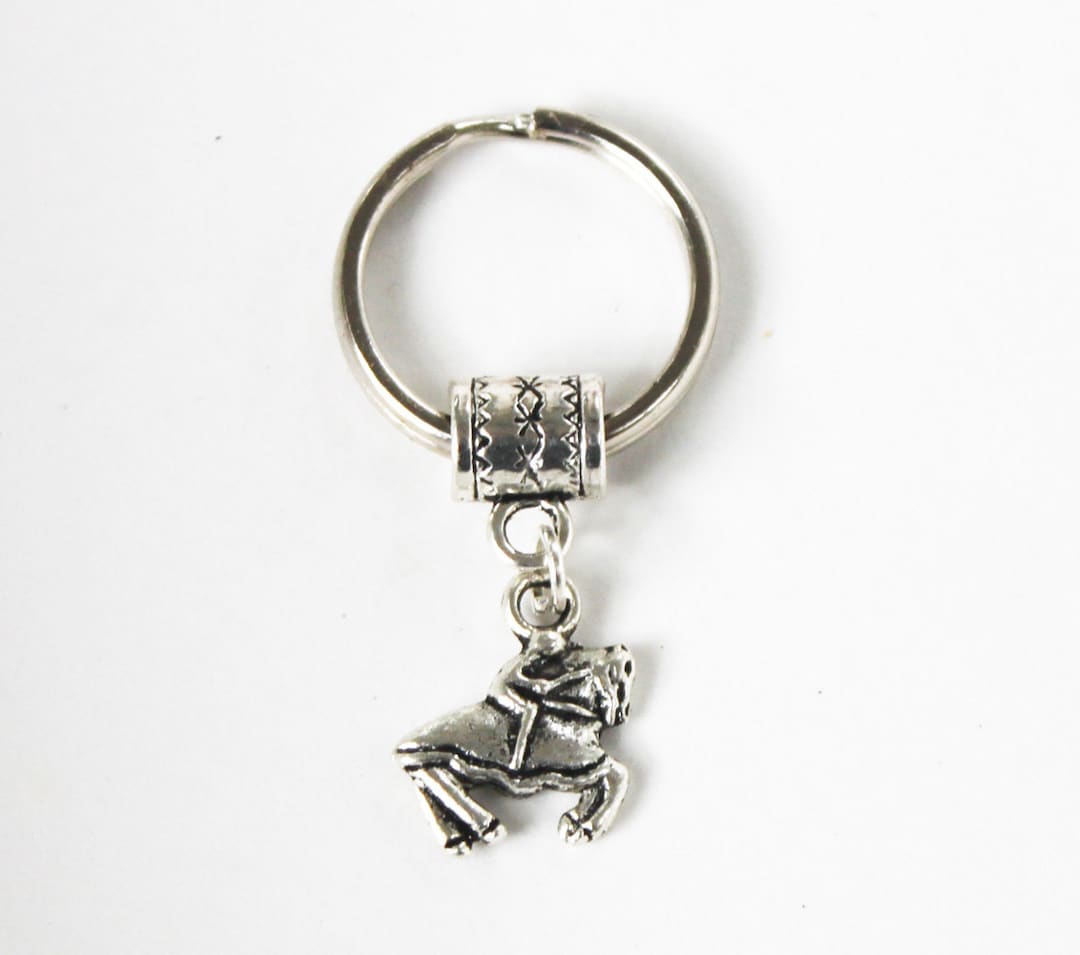 Silver Knight on Horseback Key Chain Key Ring Key Holder Key Fob Kc ...