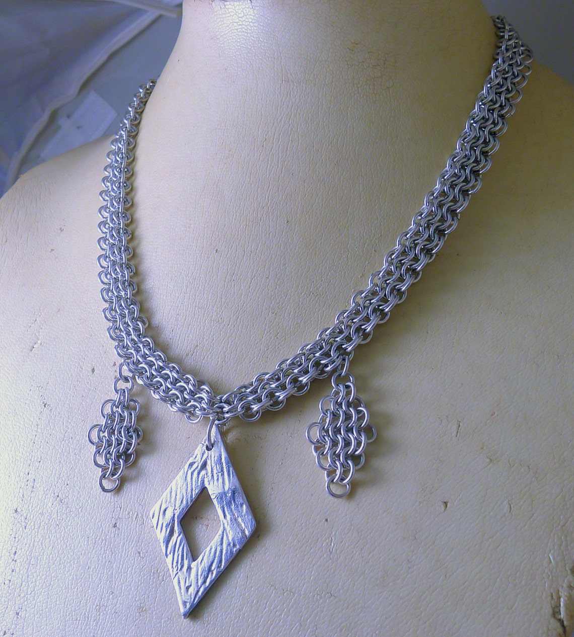 Diamond Chainmaille Necklace - Etsy