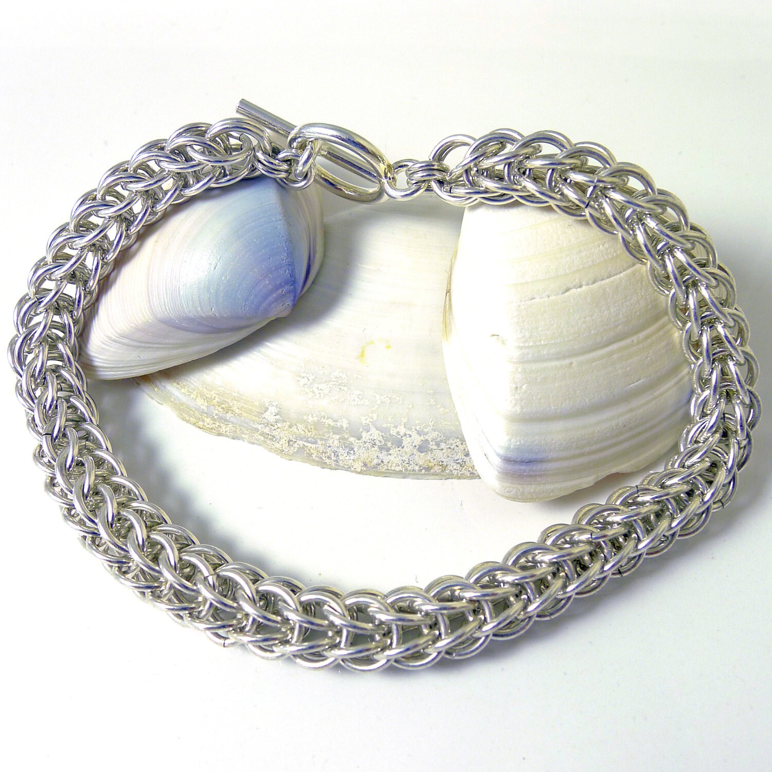 Sterling Silver Full Persian Chainmaille Bracelet - Etsy