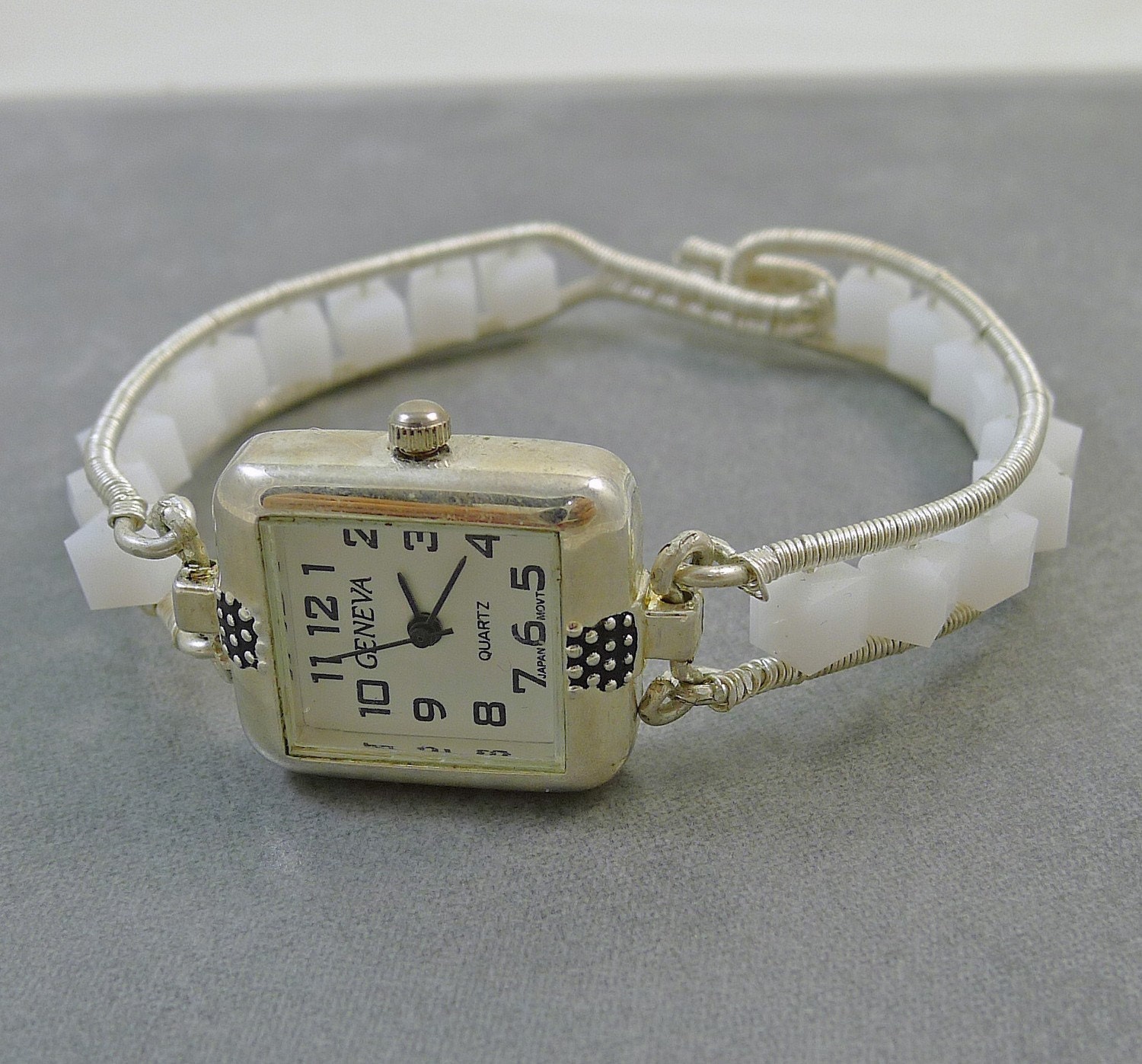 Sterling and White Crystal Wired Watch - Etsy