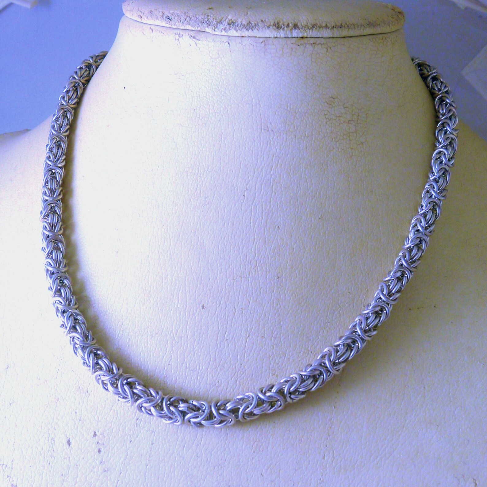 Sterling Silver Byzantine Chainmaille Necklace - Etsy