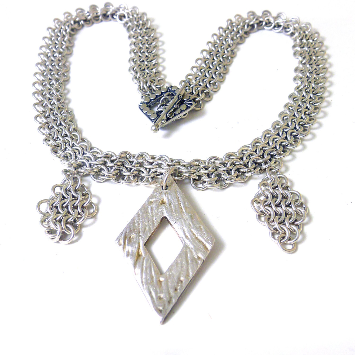 Diamond Chainmaille Necklace - Etsy