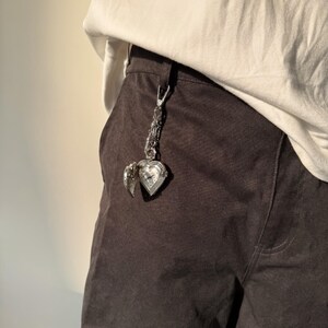 Heart Locket Pocket Watch Keychain–vintage Hollow Pendant for Pants or ...