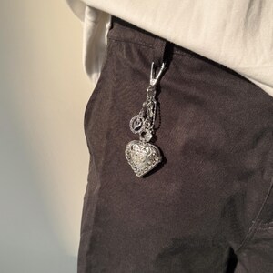 Heart Locket Pocket Watch Keychain–vintage Hollow Pendant for Pants or ...