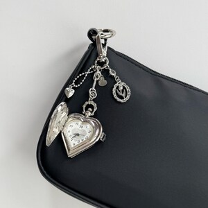 Heart Locket Pocket Watch Keychain–vintage Hollow Pendant for Pants or ...
