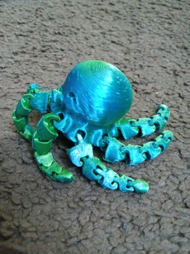 3D Printed Movable Octopus - Etsy