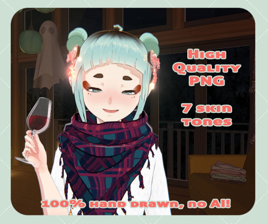 Vtuber Asset: Hand With Red Wine Glass - Etsy