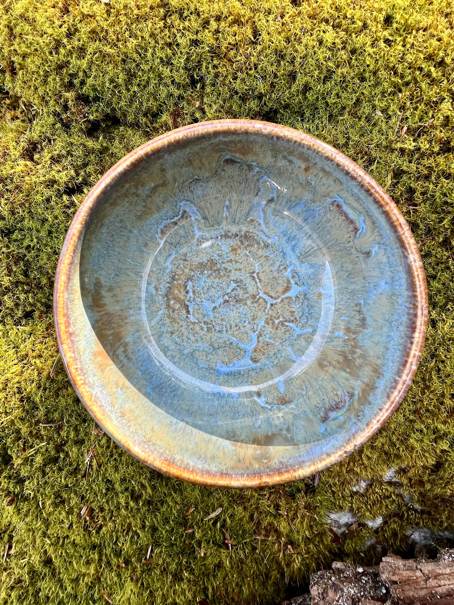 Handmade Ceramic Bowl, Tortoise Pattern Glaze, Key Bowl, Pottery, Wheel ...