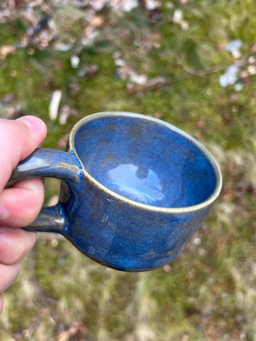4oz Ceramic Mug, Cortado, Doppio, Espresso, Food-safe, Blue, Yellow ...
