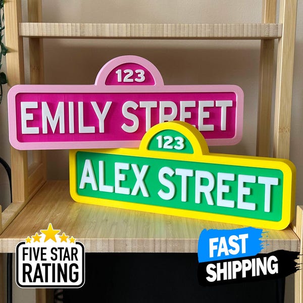 Custom Sesame Street Signs - Etsy