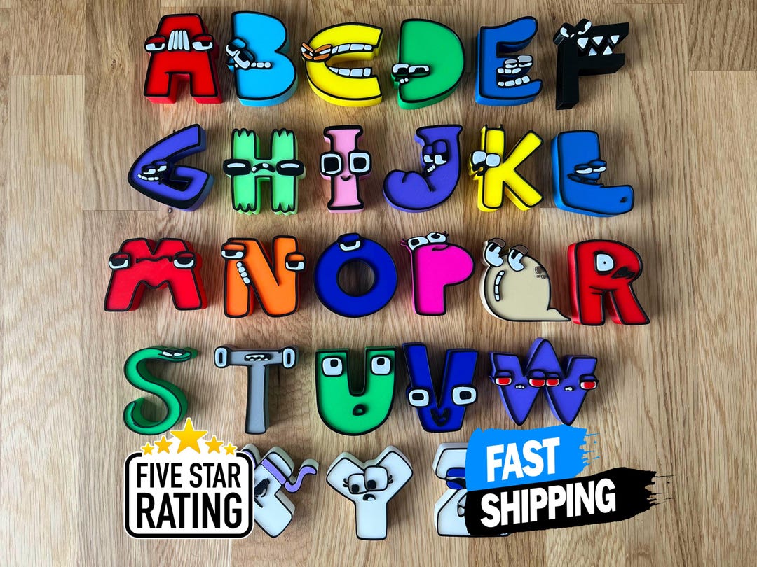 Alphabet Lore Style Letters: Full Set A-Z, Nursery Gift - Etsy