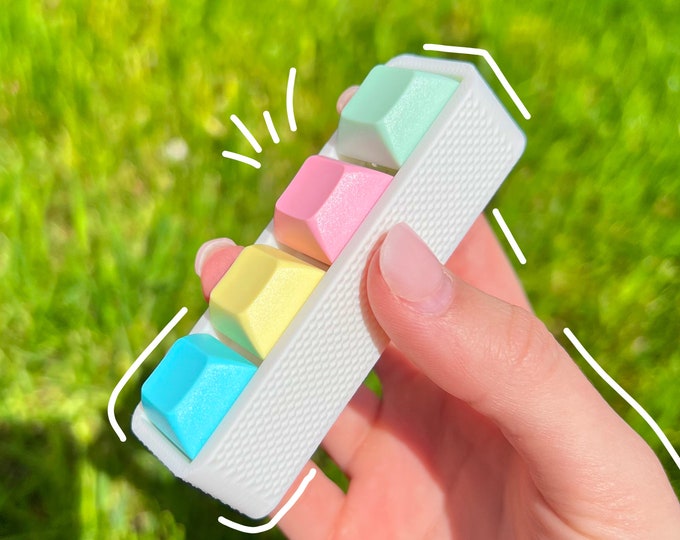 Mechanical Switch Clicky Fidget - 105+ Colors, Luna Kitty Keychain ...