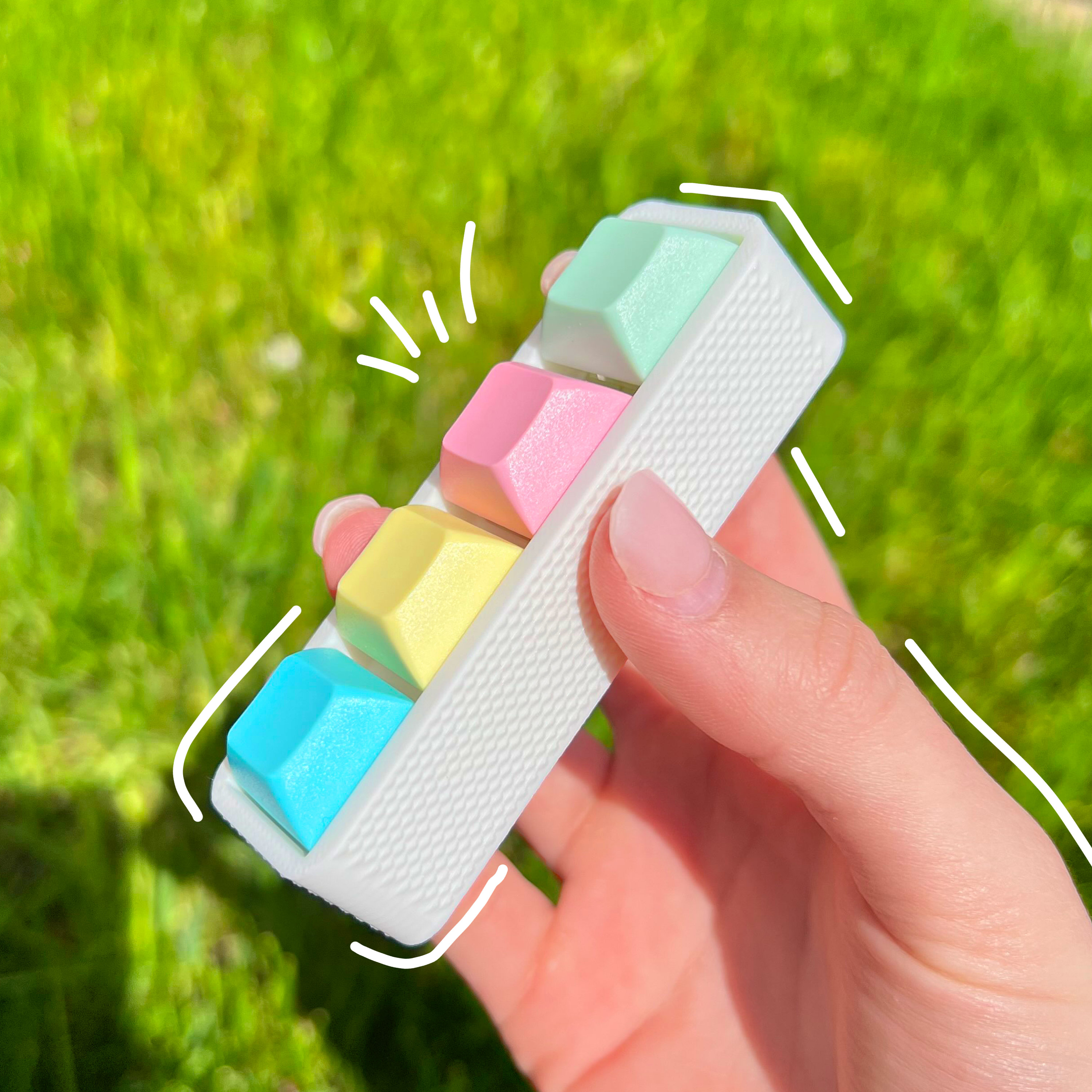 Four-button Clicky Mechanical Switch Fidget Clicker Toy Multiple Color ...