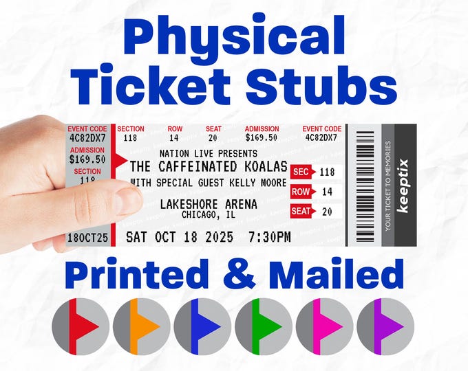 Custom Concert Ticket - Fully Customizable - Ticketmaster Fake Concert ...
