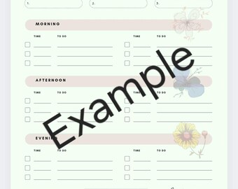 Daily Planner Printable, Instant Download, Daily Schedule PDF - Etsy