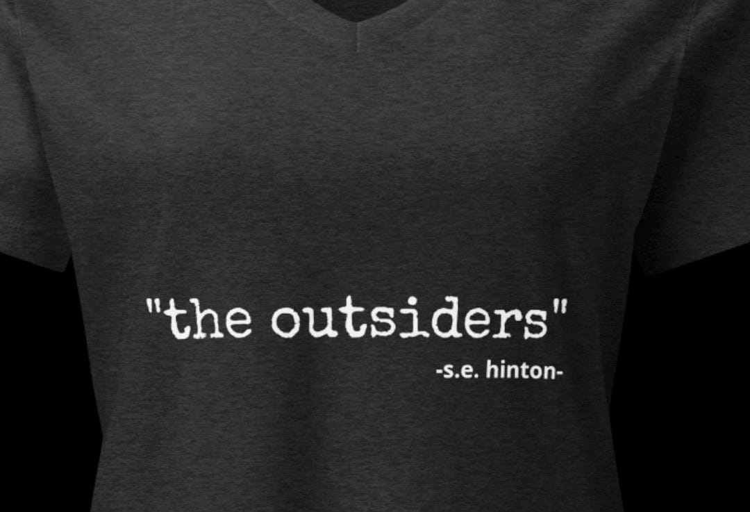 The Outsiders Women’s Relaxed V-neck T-shirt Classic Literature Apparel ...